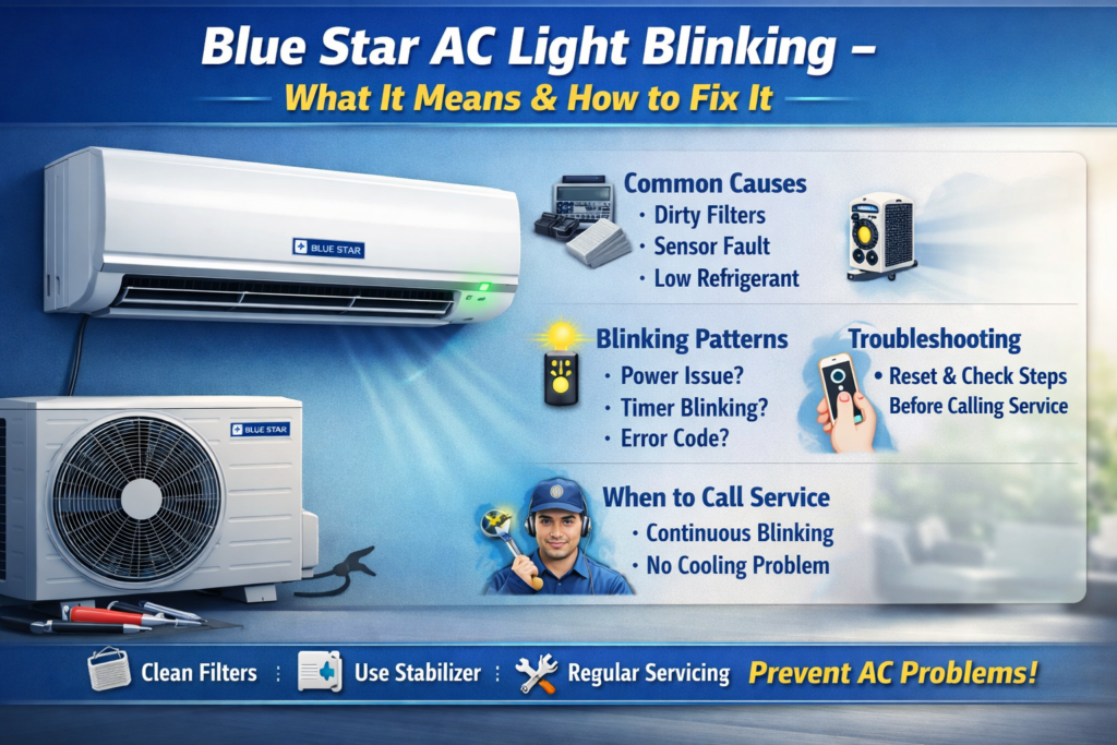 Blue Star AC Error Codes List with Fixes (E1, E6, P1 & More)